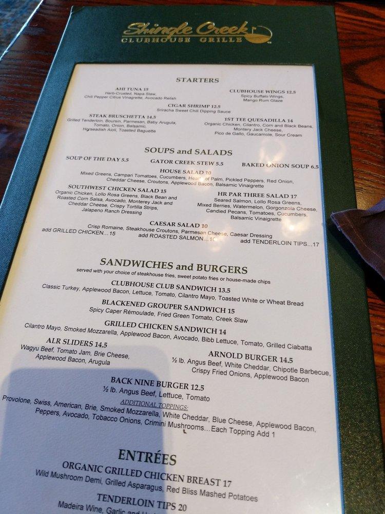 Menu at A Land Remembered steakhouse, Orlando, Universal Blvd
