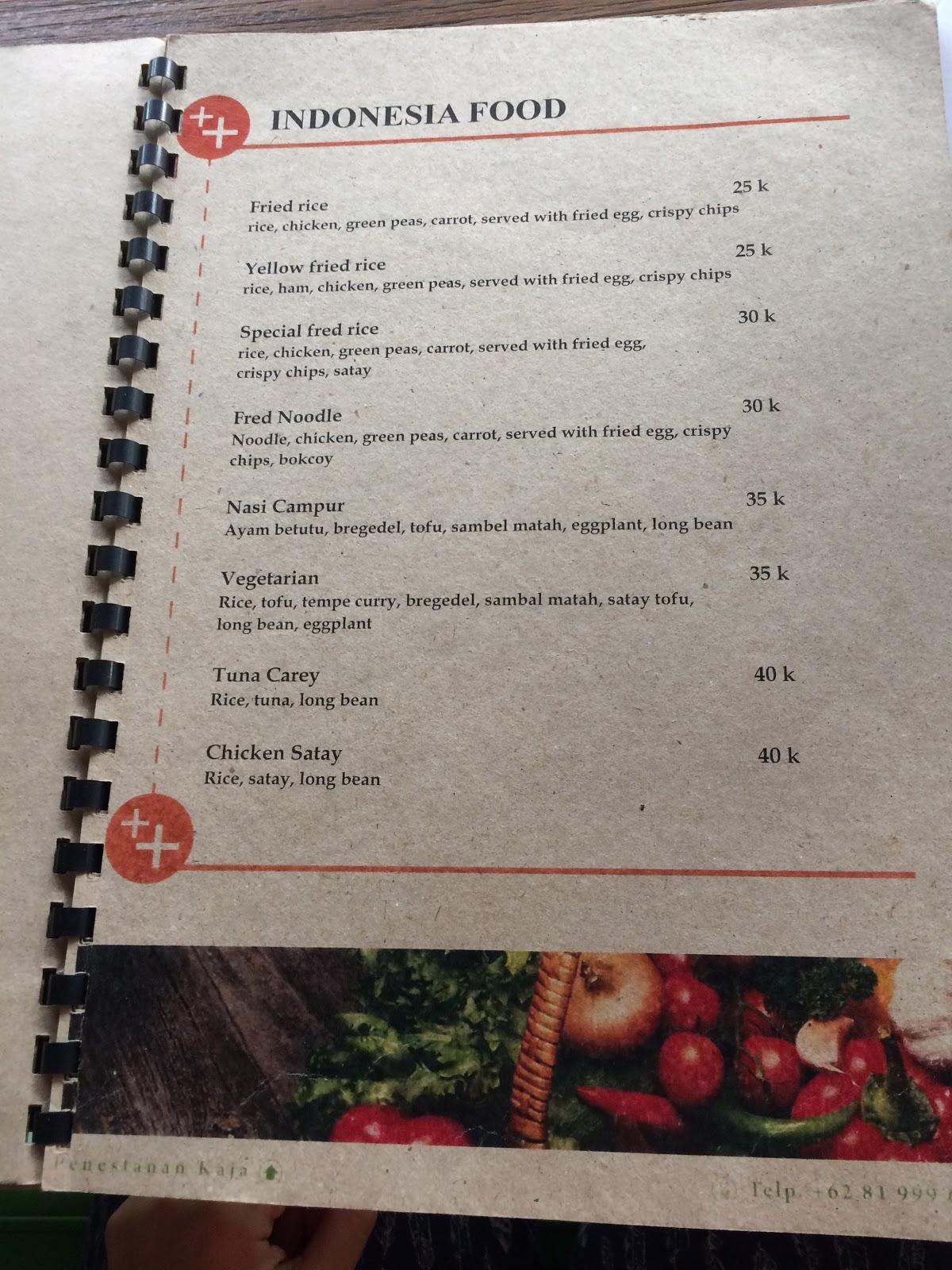 Menu at D Bale restaurant, Sayan