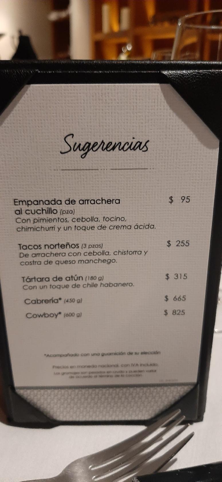 Carta del restaurante La Mansion Palmas, Ciudad López Mateos, Montañas ...