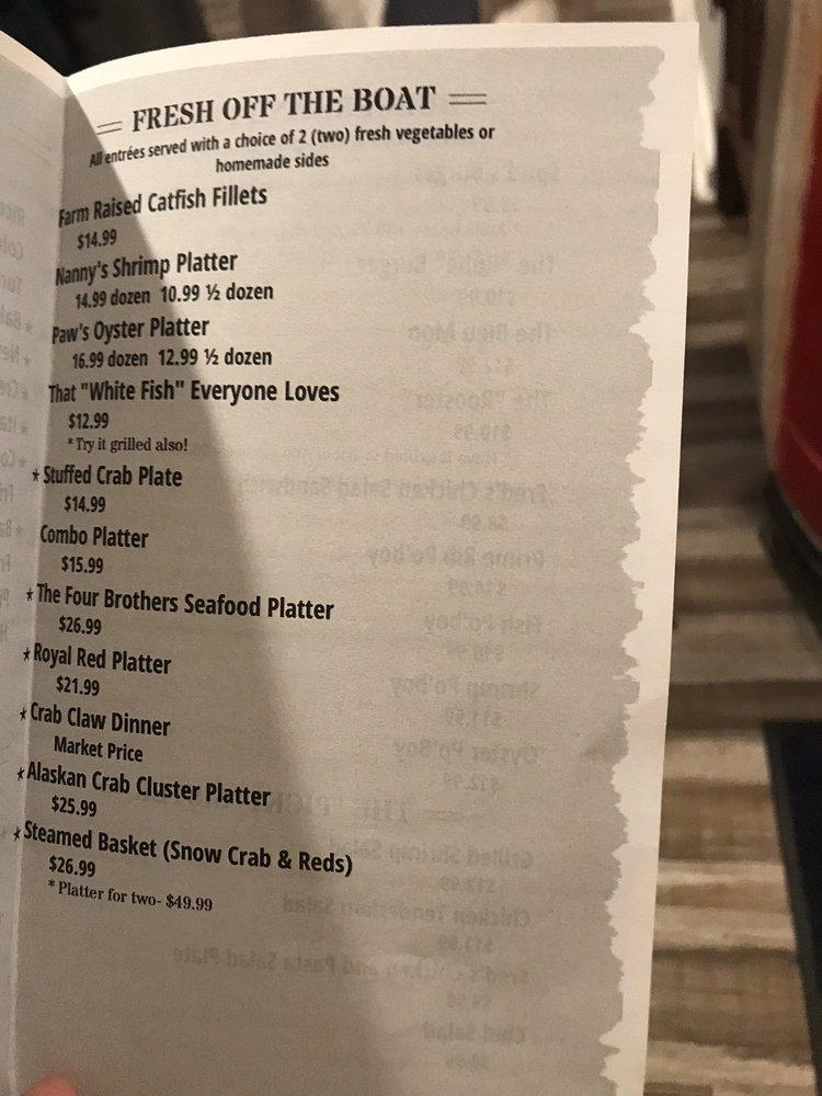 Menu at Mr Spuds restaurant, Fairhope