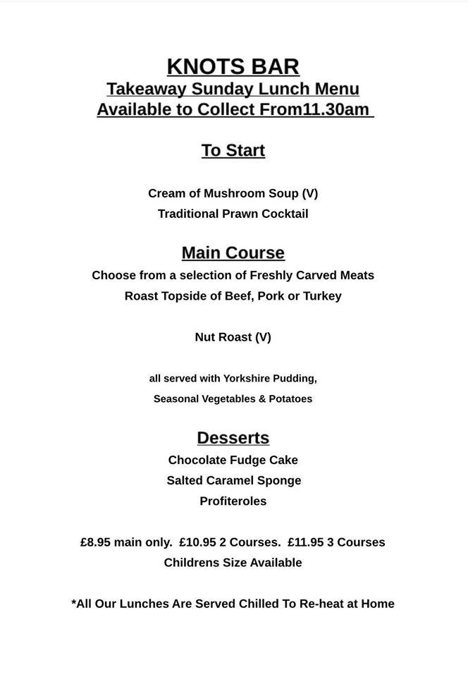 Menu at Knots Bar & Restaurant, Newark-on-Trent
