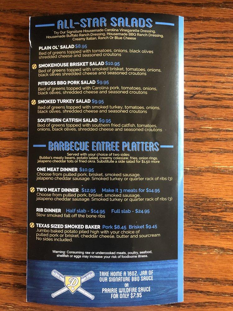Menu at Dugout Bar & Grill, Greeley