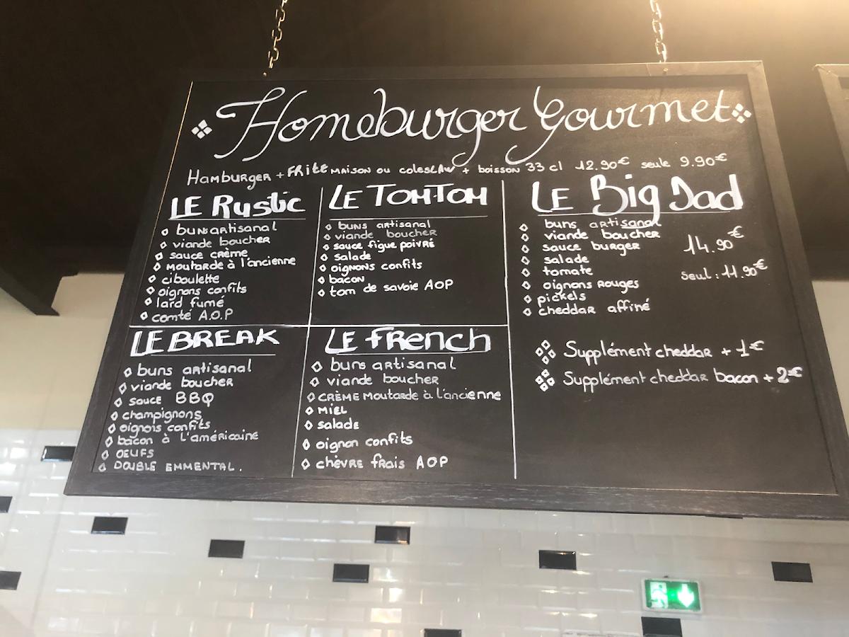 Menu at Home Burger restaurant, Coignières, 45 Route