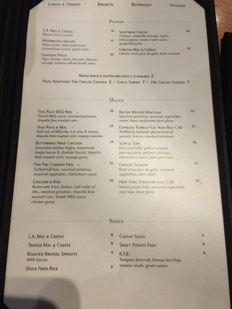 Menu at Smash Kitchen and Bar, Markham