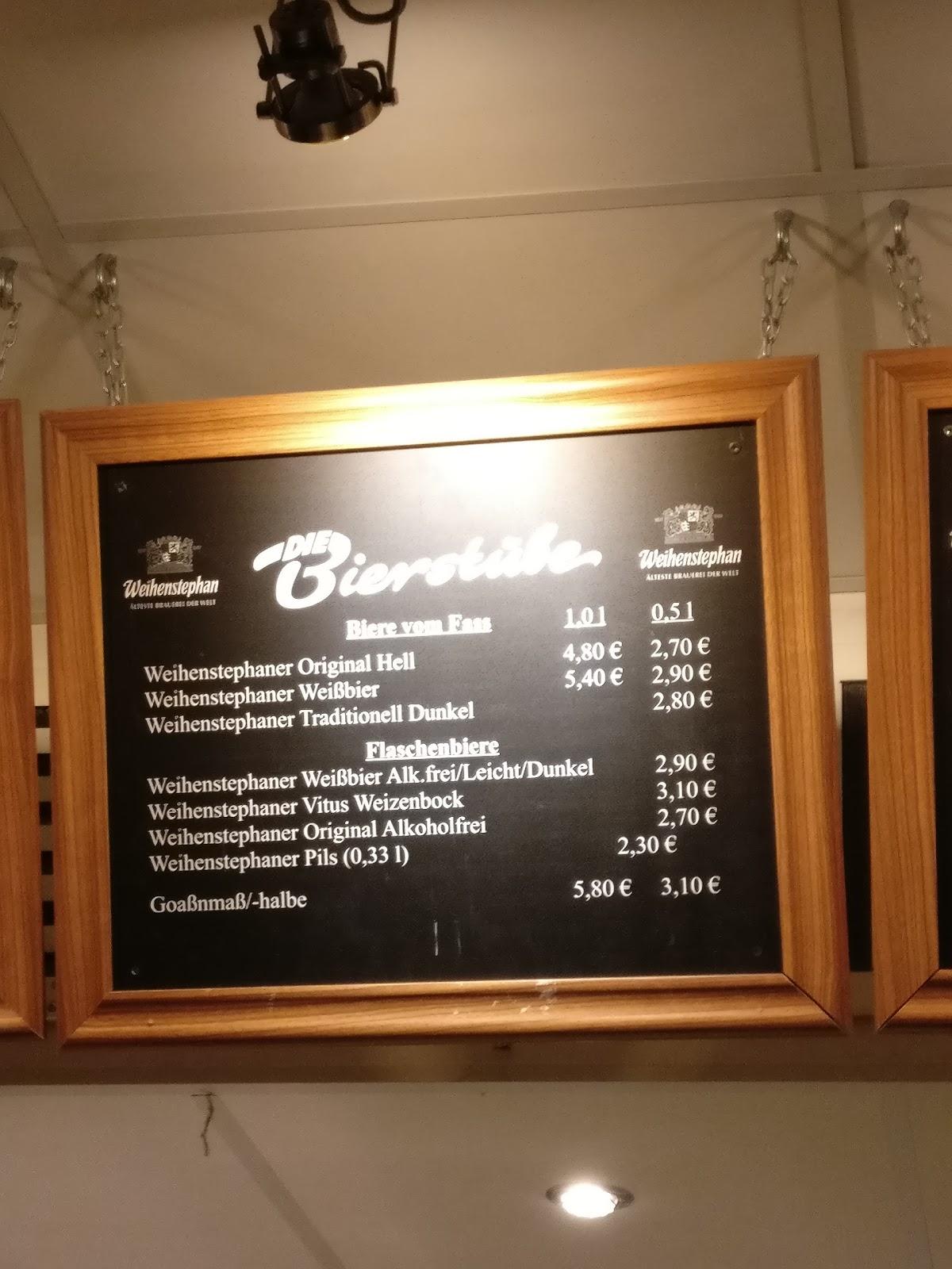 Menu at Die Bierstube pub & bar, Munich
