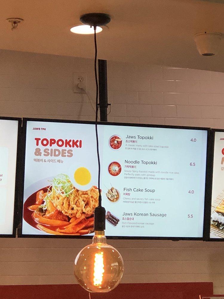 Menu at JAWS TPK at The Source OC Mall restaurant, Buena Park