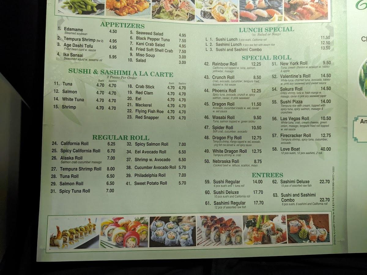 Menu at Ever Green Express Chinese & Japanese Cuisine restaurant ...