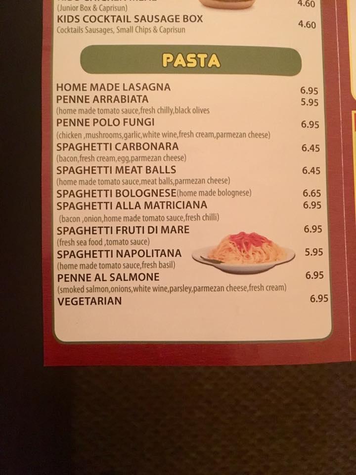 Menu at ROMA TAKEAWAY fast food, Dublin, 4 Kennelsfort Rd Lower