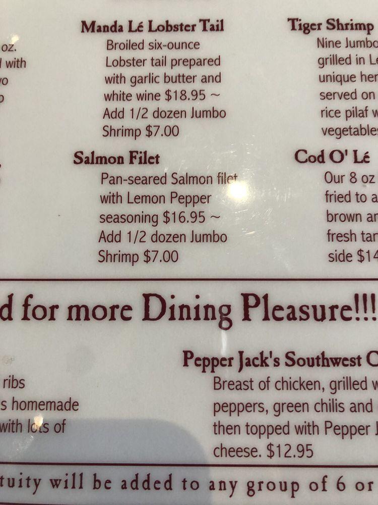 Menu at Manda Le Bar and Grill, Sierra Vista