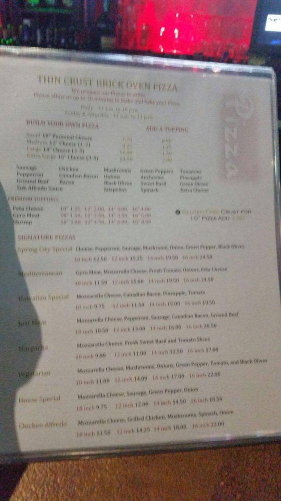Menu at Rox Bar & Grille, Waukesha