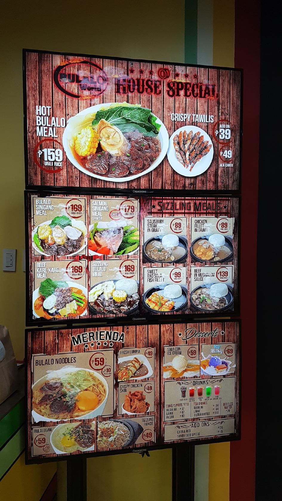 Menu at Bulalo World & King Sisig - SM Center Las Pinas restaurant, Las ...