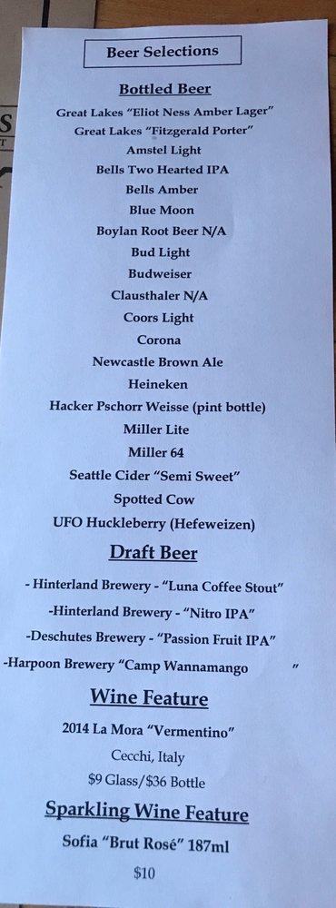 Menu at Chives Restaurant, Suamico