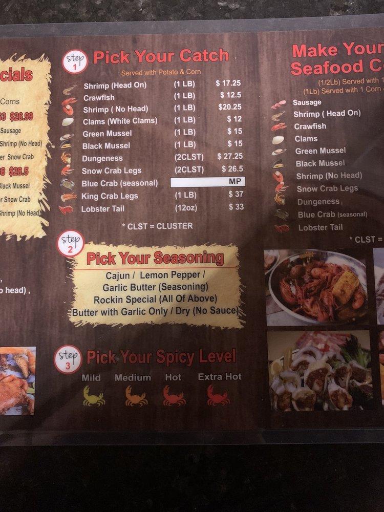 Menu at Rockin Crab Seafood & Bar, Lithonia