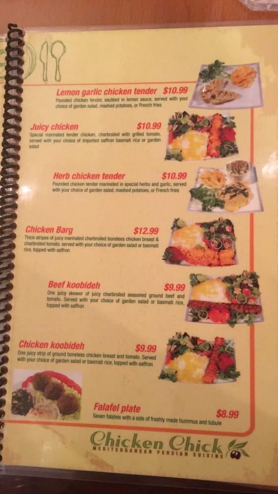 Menu at Chicken Chick restaurant, Torrance