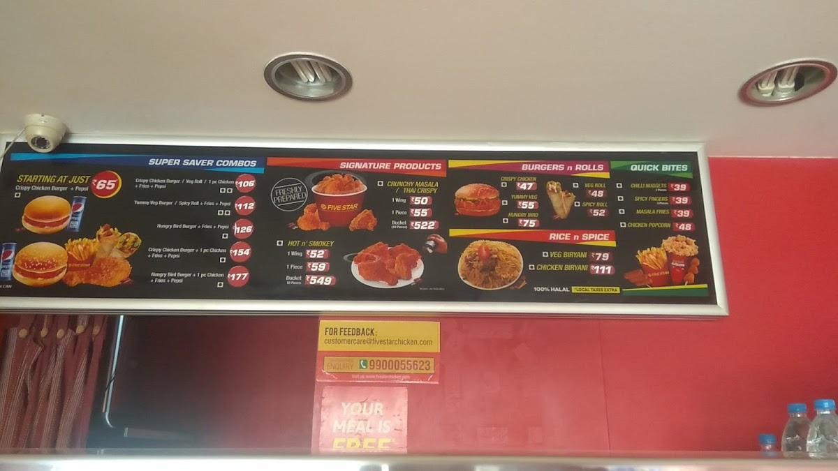 Menu at Five Star Chicken, Hoskote, Bangalor