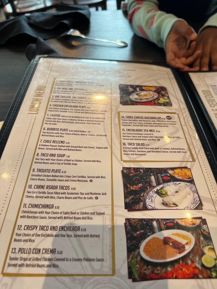 Menu at Villa Grande Mexican Restaurant, Fort Worth, TX-360 #101