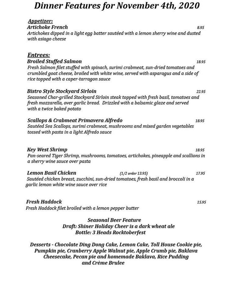 Menu at Jines Restaurant, Rochester
