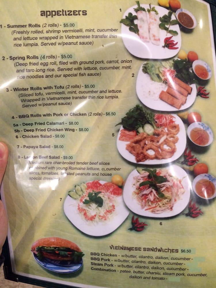 Menu at Pho Mai Han restaurant, Waipahu, 94-366 Pupupani St #102