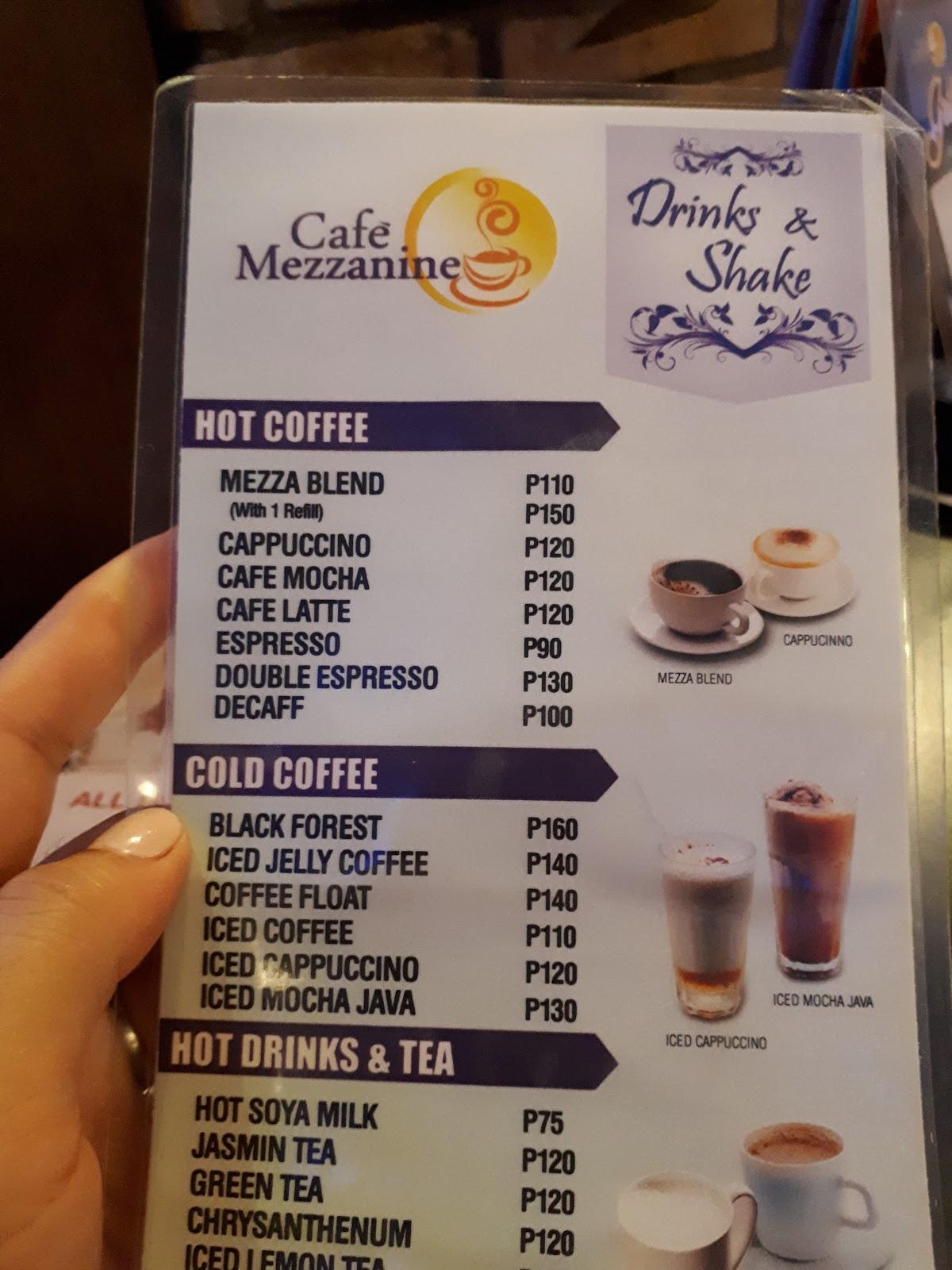 Menu at Café Mezzanine cafe, Manila, 650 Ongpin St