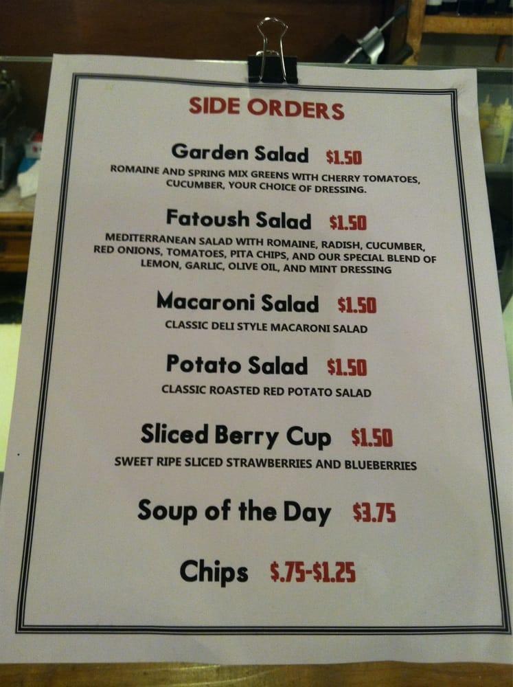 Menu at Jackson Market and Deli restaurant, Culver City