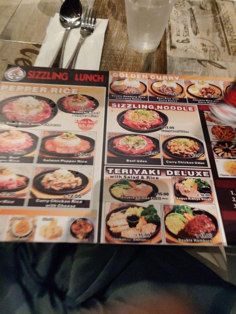 Menu at Sizzling Lunch steakhouse, Goleta