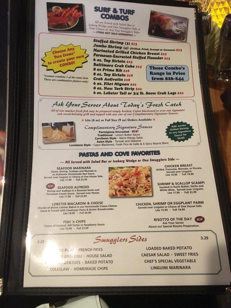 Menu at Smuggler's Cove restaurant, Tannersville, PA-611