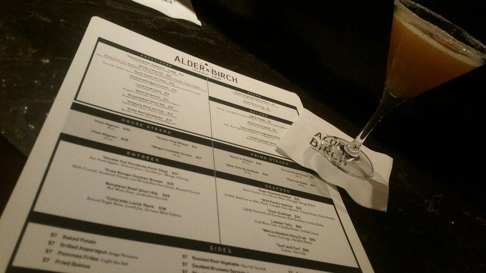 Menu at Alder & Birch pub & bar, Las Vegas