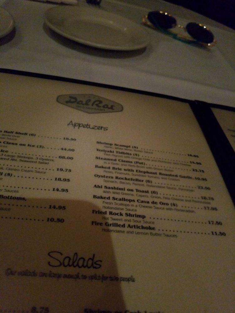Menu at Dal Rae Restaurant, Pico Rivera