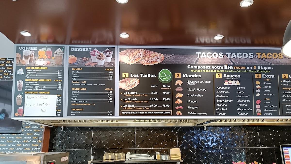 Menu da Kira Tacos, Vernier