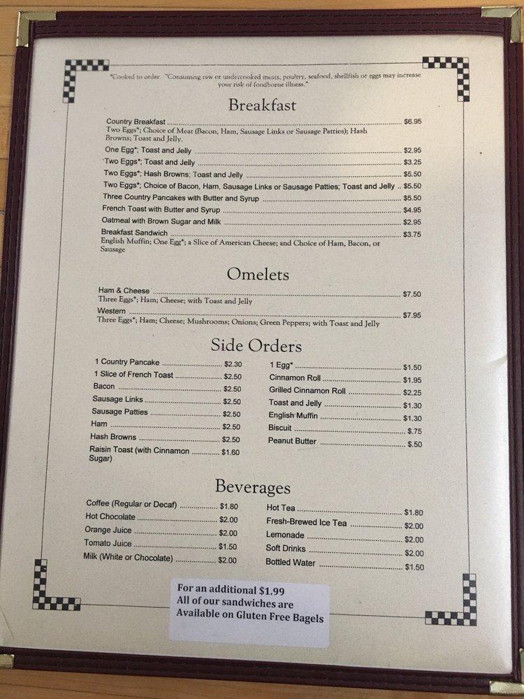 Menu at Middleton Diner restaurant, Middleton