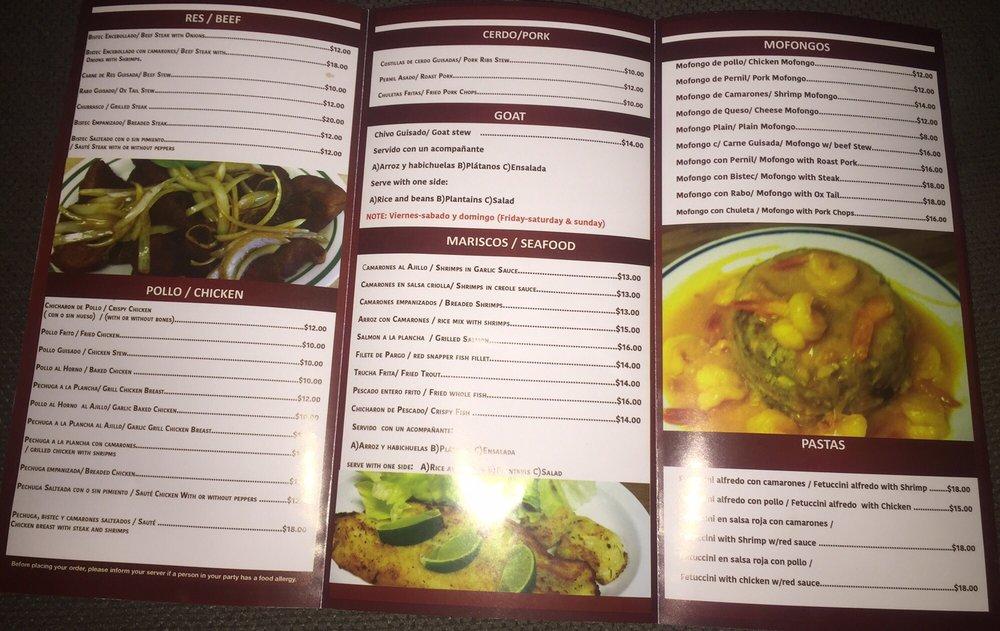 Menu at Ambar Restaurant, Sleepy Hollow