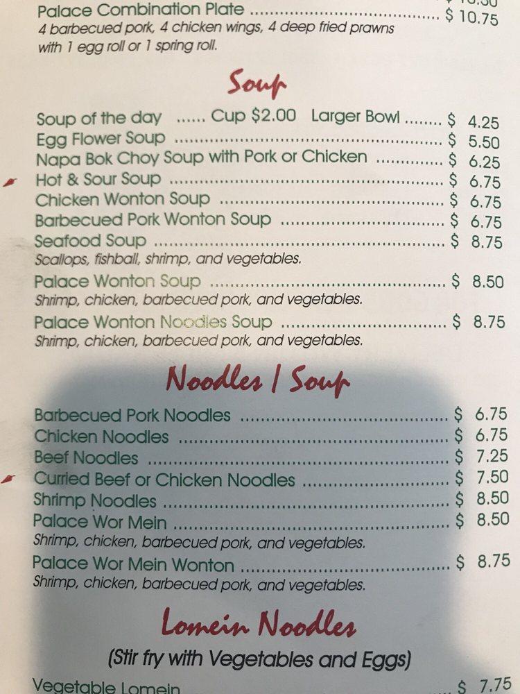 Menu at Emperor's Palace( West Bremerton) restaurant, Bremerton