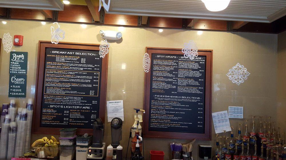 Menu at Spot Coffee cafe, Saratoga Springs