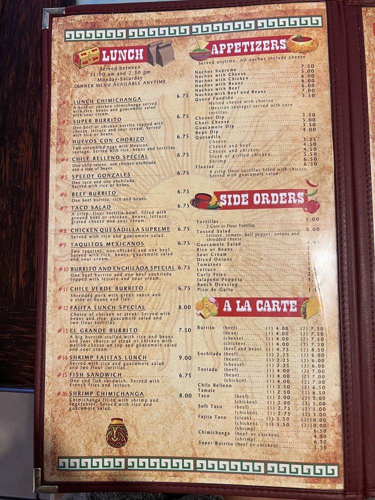 Carta de Yucatan Restaurant, Coshocton