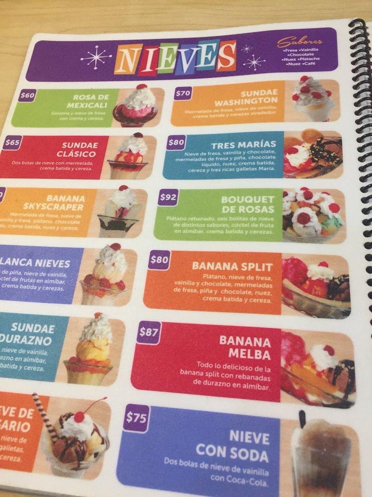Carta de Blanca Nieves Restaurant, Mexicali, Av Reforma 515