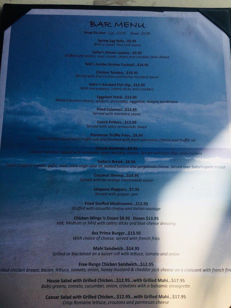 Menu at Sailor's Return pub & bar, Stuart