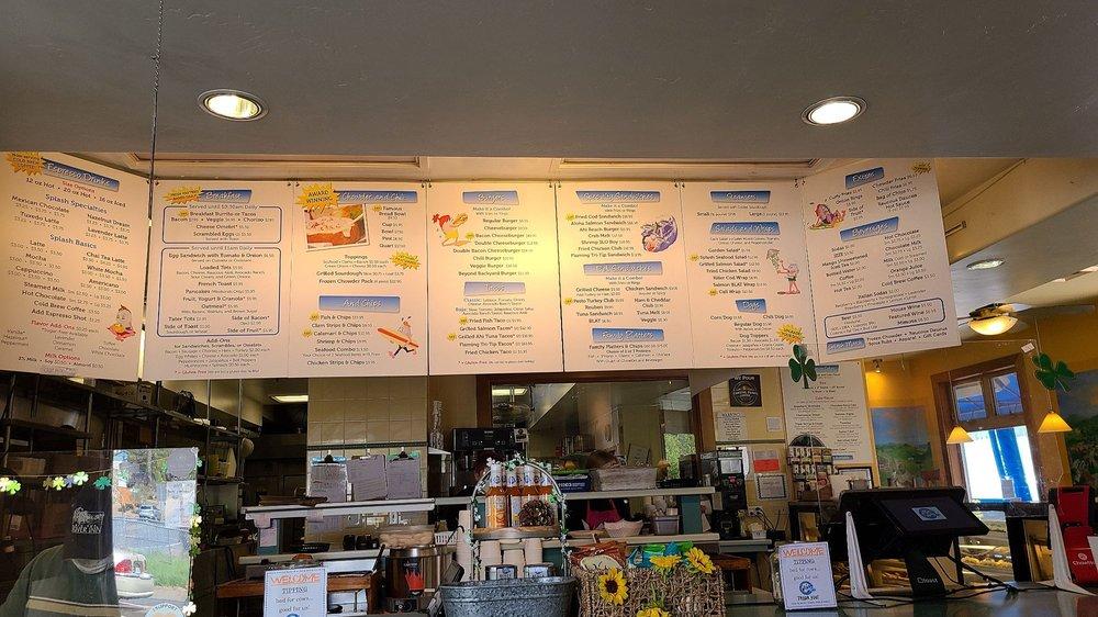 Menu at Splash Café cafe, San Luis Obispo, Monterey St