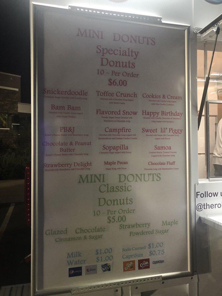 Menu at The Rolling Donut, Fresno