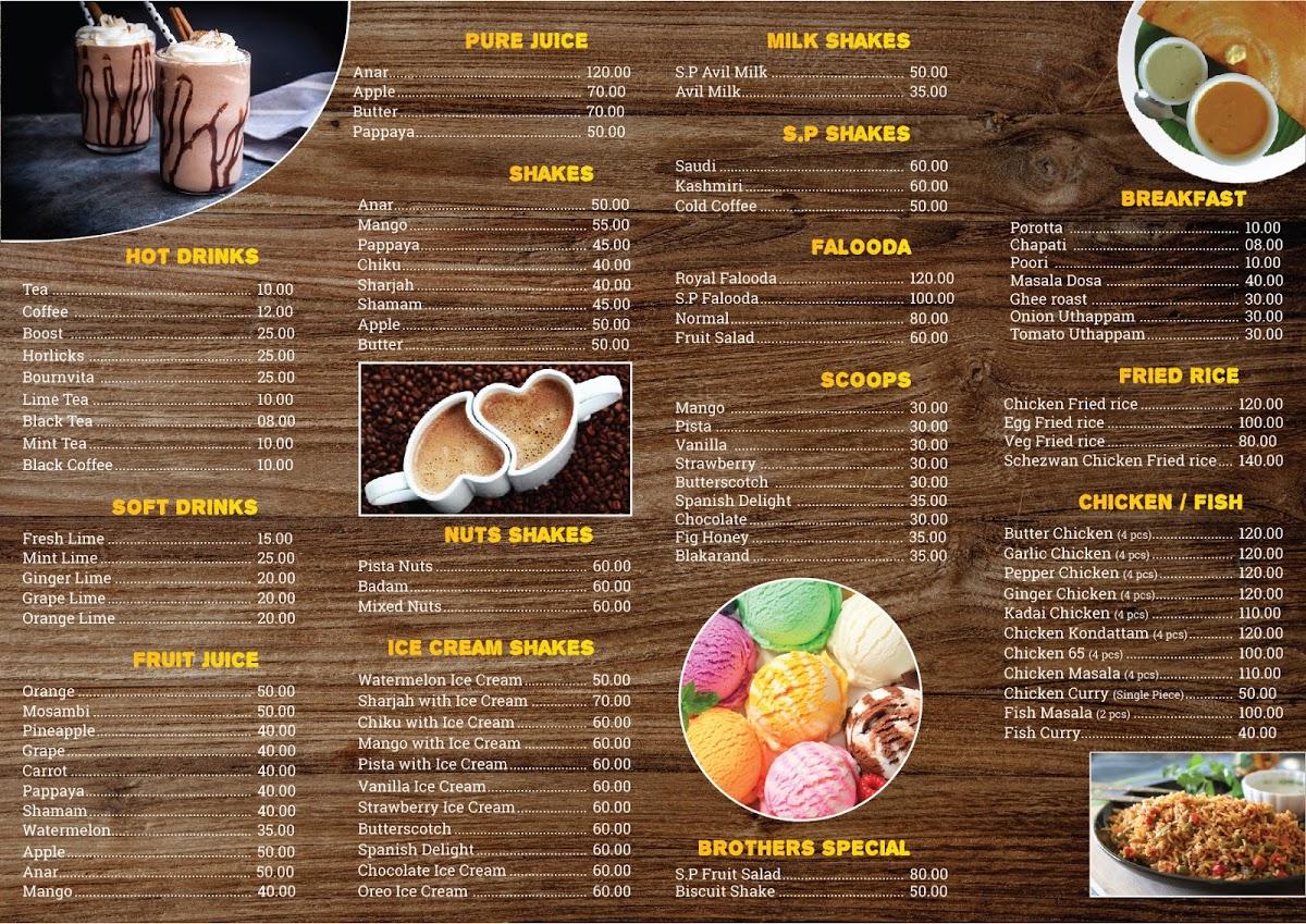 Menu at Brothers Bakery, Kozhikode, Ground KVS Building