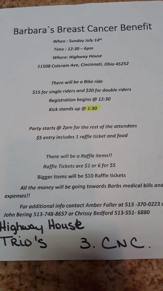 Menu at Highway House pub & bar, Cincinnati
