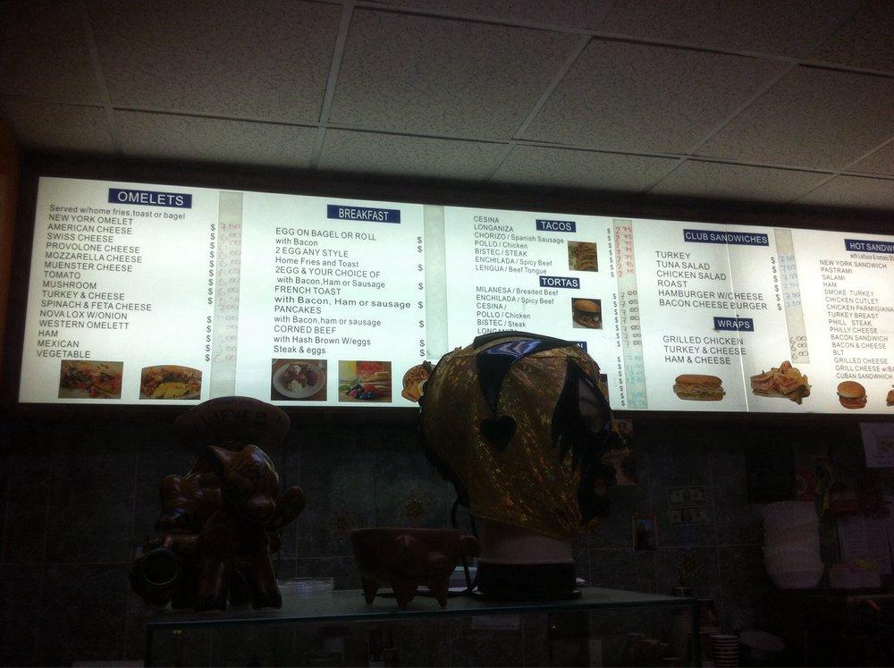 Menu at LIC Bagel restaurant, New York City