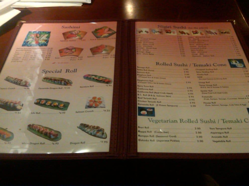 Menu at Yuko Maki restaurant, North Vancouver, Lonsdale Ave