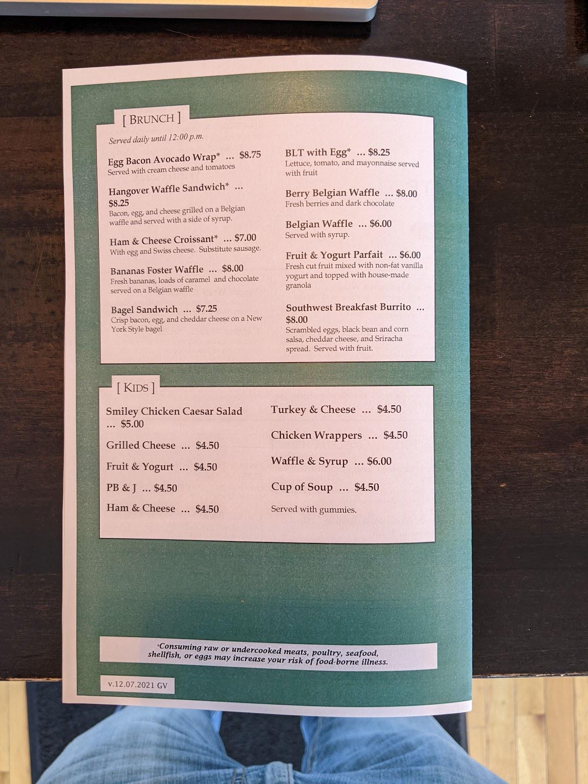 Menu at Chocolate Café Express, Columbus