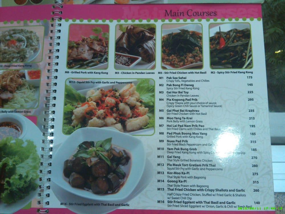 Menu at My Thai restaurant, Quezon City, 2/F
