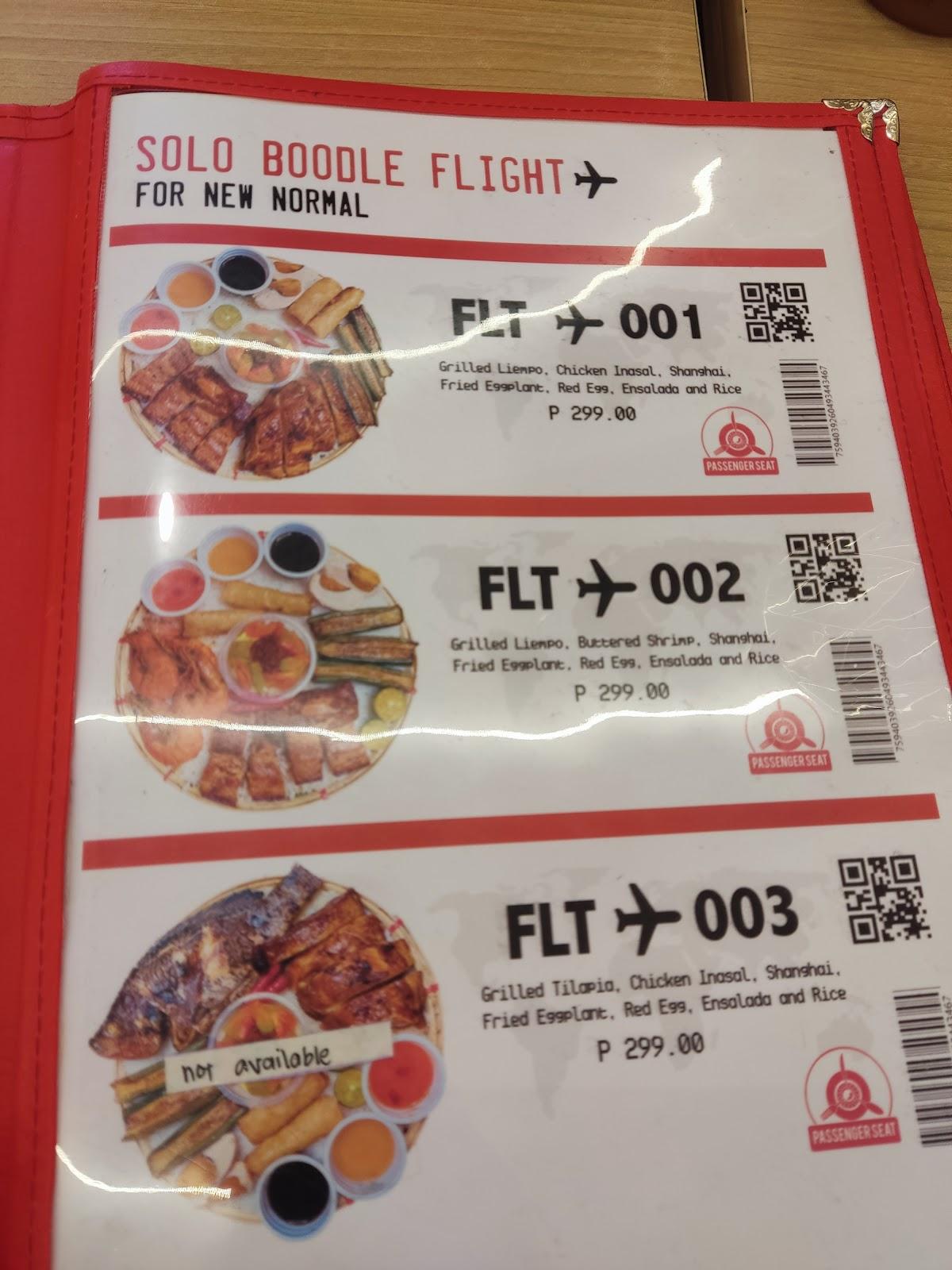 Menu at Passenger Seat - SM City San Mateo restaurant, San Mateo