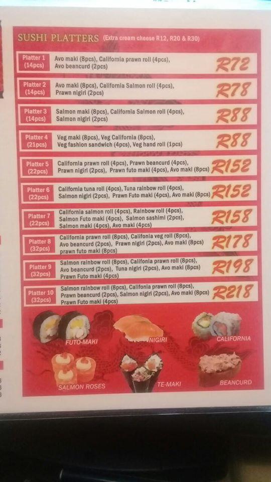 Menu at RED DRAGON-best sushi and chinese resturant restaurant ...