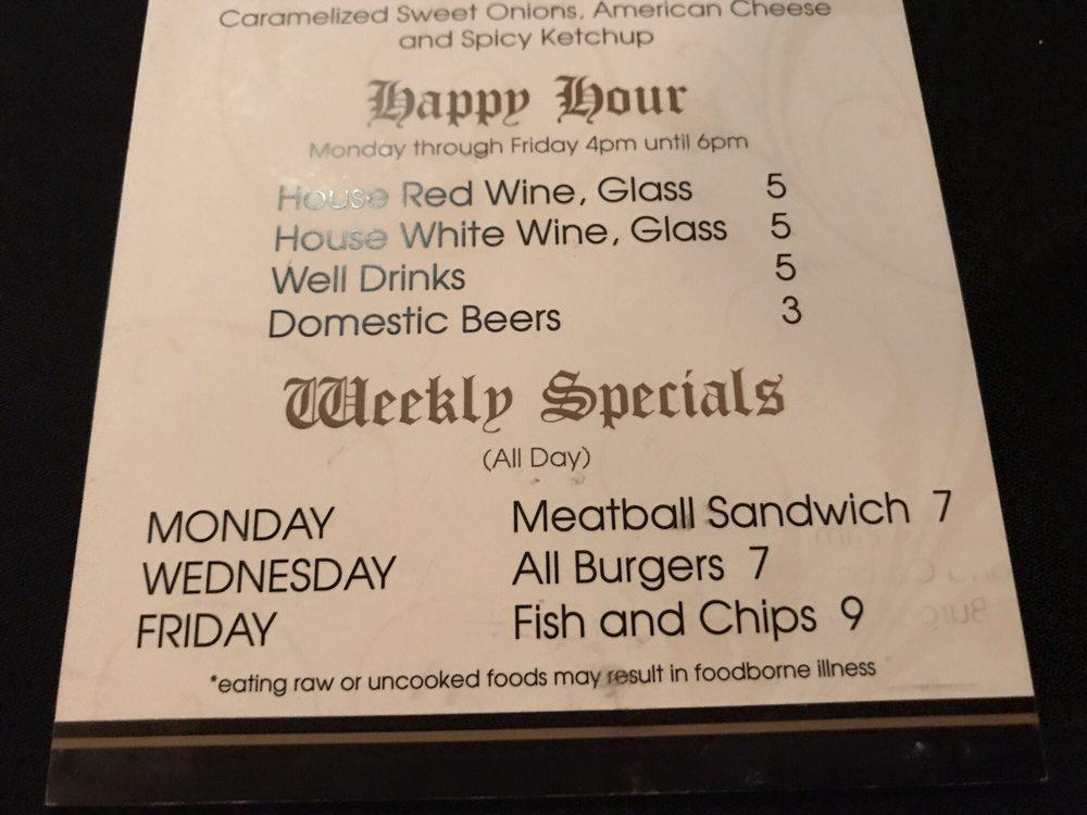 Menu at Churchill's Steakhouse, Spokane