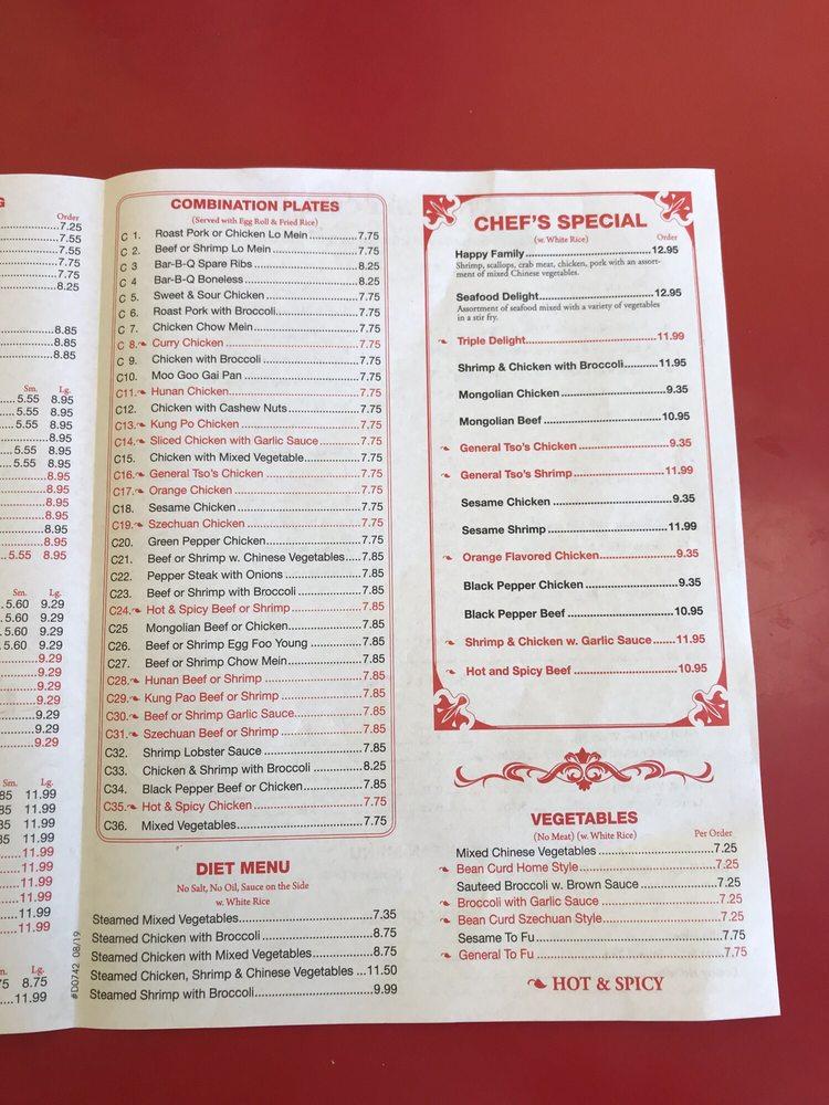 Menu at Dragon House restaurant, Raeford