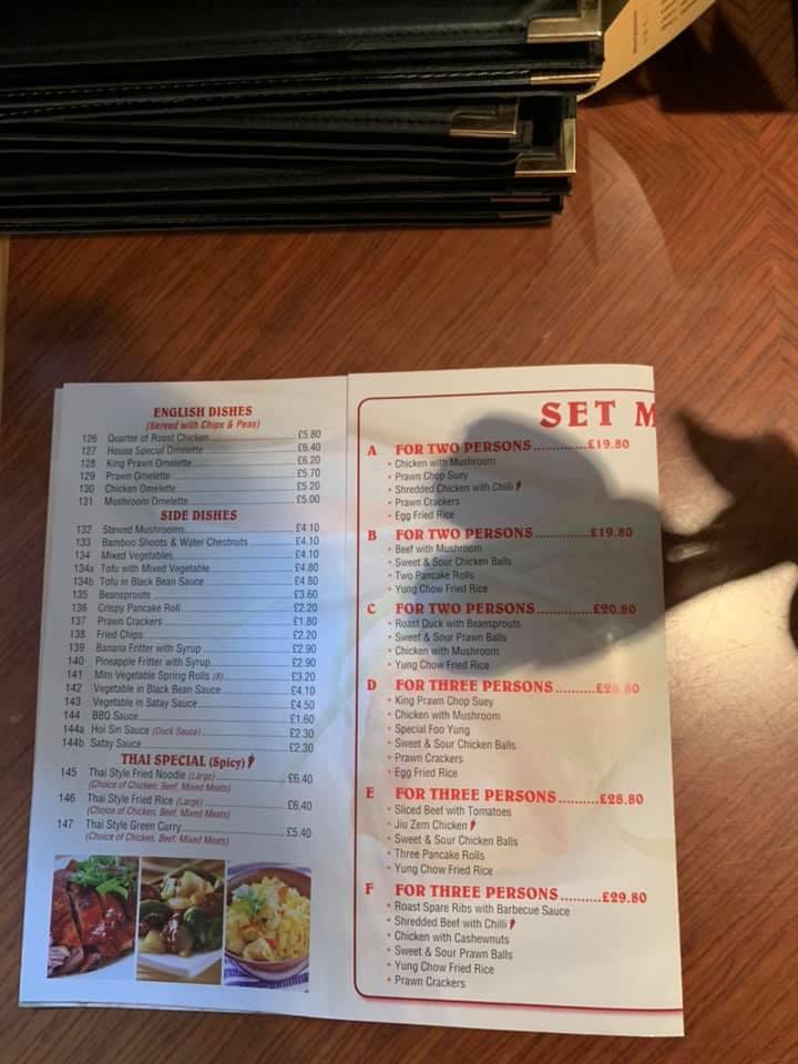 Menu at Happy Valley Chinese Restuarant&Take Away restaurant, Liphook
