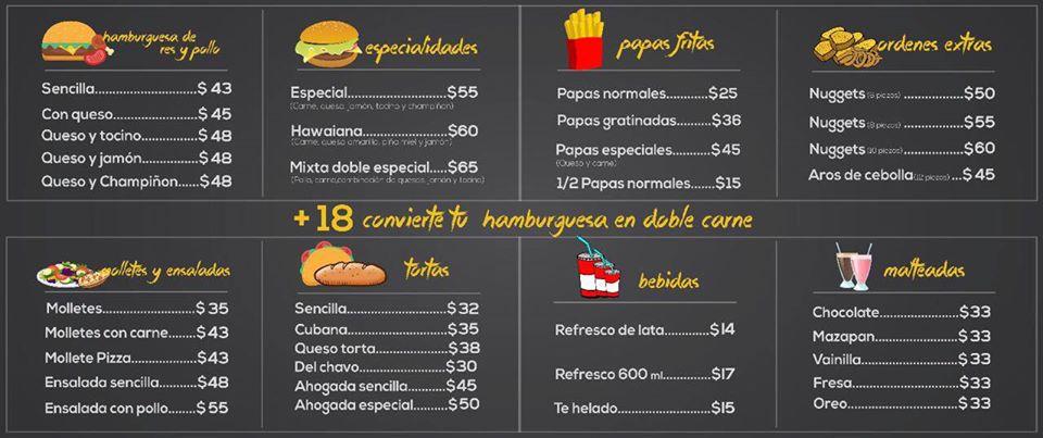 Menu at Hamburguesas Vel Burger restaurant, Ciudad Obregón, Av. Miguel ...